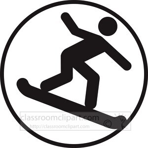 symbols winter snowboarding - Classroom Clip Art