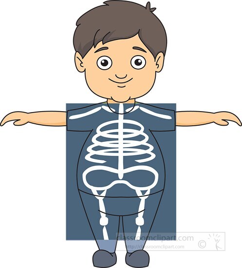 taking an x ray showing bones - Classroom Clip Art