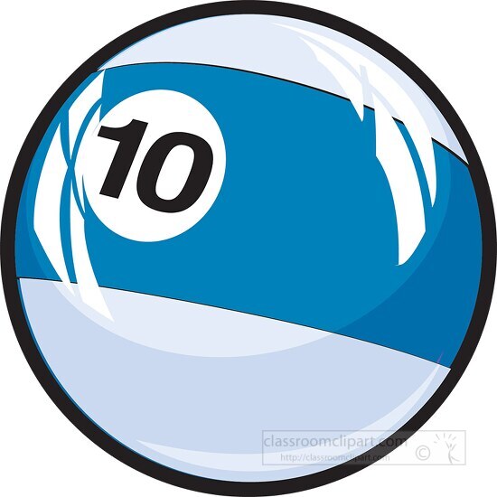 ten number billard ball clipart - Classroom Clip Art