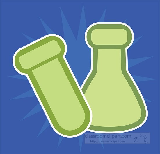 test tube beaker blue background clipart - Classroom Clip Art