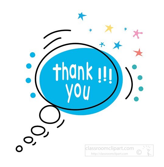 thank you thought bubble clipart - Classroom Clip Art