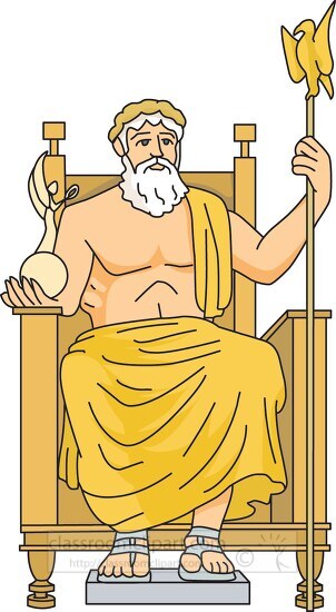 The Statue of Zeus at Olympia Clipart - Classroom Clip Art