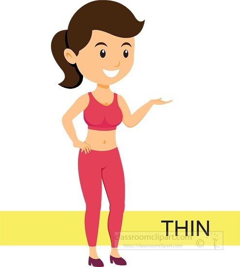 Health Clipart - thin lady clipart