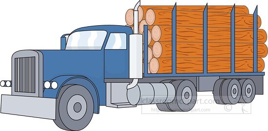 timber lorry log truck clipart - Classroom Clip Art