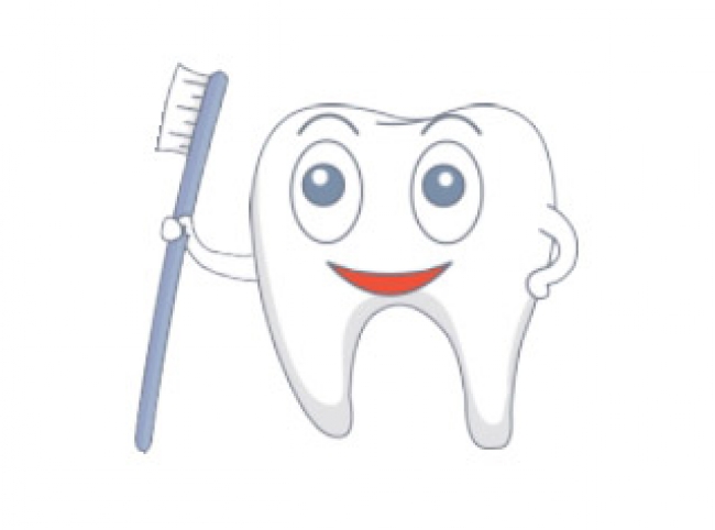 tooth holding toothbrush animation - Classroom Clip Art
