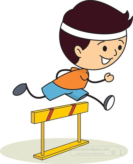 Free track and field jumping hurdle clipart - Classroom Clipart