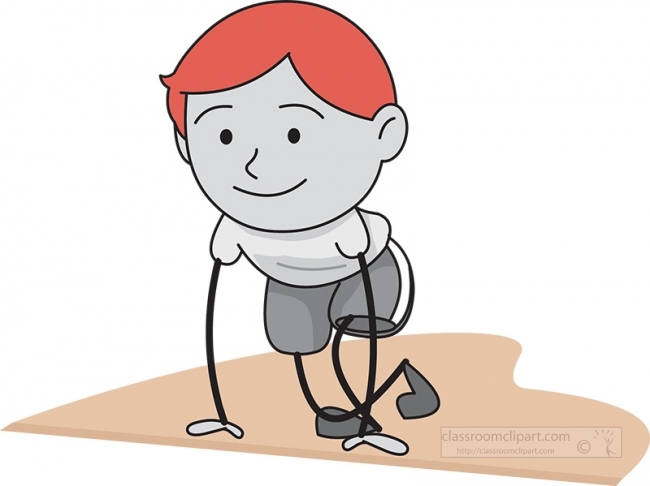 sumo wrestler crouch pose vector gray color - Classroom Clip Art