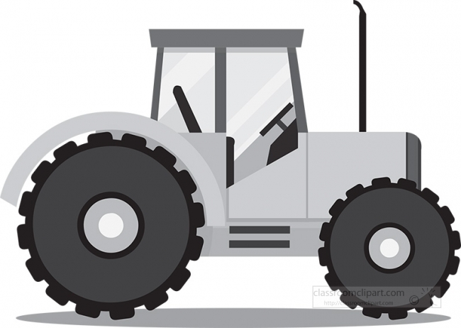 tractor gray color clipart - Classroom Clip Art