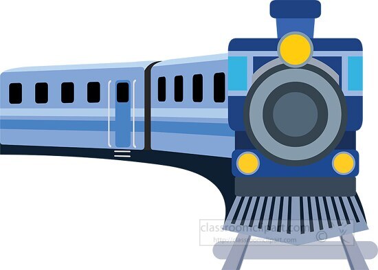 train-coming-on-turn-clipart - Classroom Clip Art