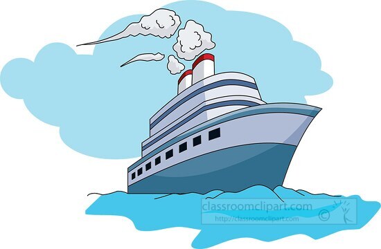 travel_08_cruise_ship - Classroom Clip Art