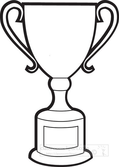 trophy outline clipart - Classroom Clip Art