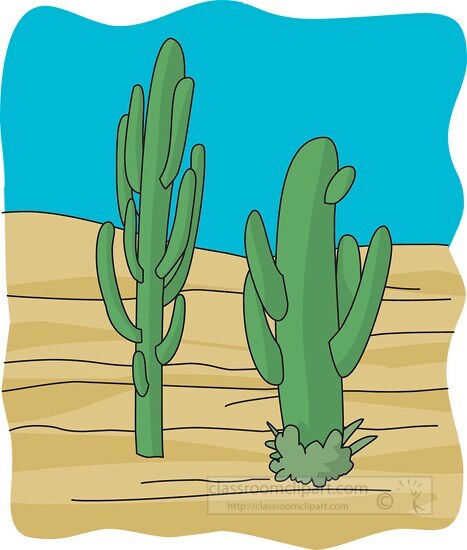 two catcus desert 04 - Classroom Clip Art