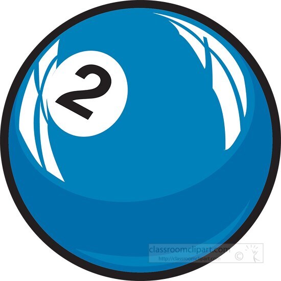two number billard ball clipart - Classroom Clip Art