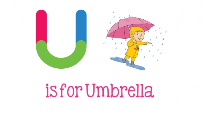 u umbrella animated alphabet - Classroom Clip Art
