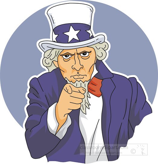 uncle sam 13113 - Classroom Clip Art