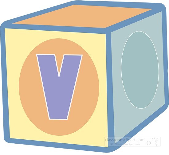 Free V alphabet block clipart - Classroom Clipart