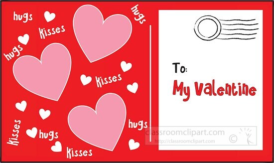 valentines day postcard clipart - Classroom Clip Art