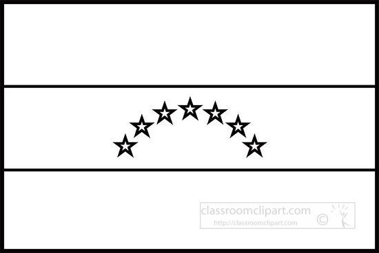 Free Venezuela wavy flag black outline clipart - Classroom Clipart