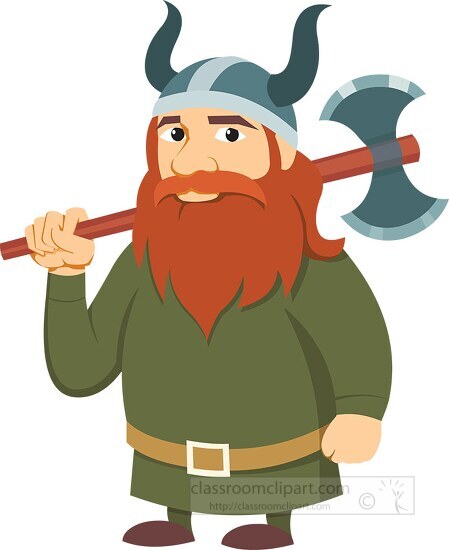 viking warrior with axe vikings clipart - Classroom Clip Art