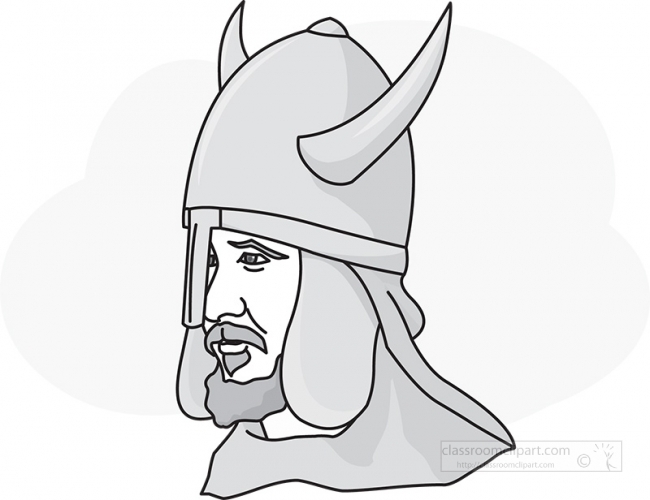 vikings norsemen gray 03 - Classroom Clip Art
