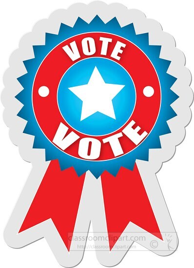 vote sticker clipart without shadow - Classroom Clip Art