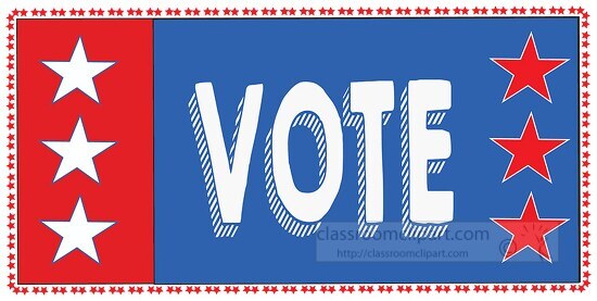 vote with stars clipart - Classroom Clip Art