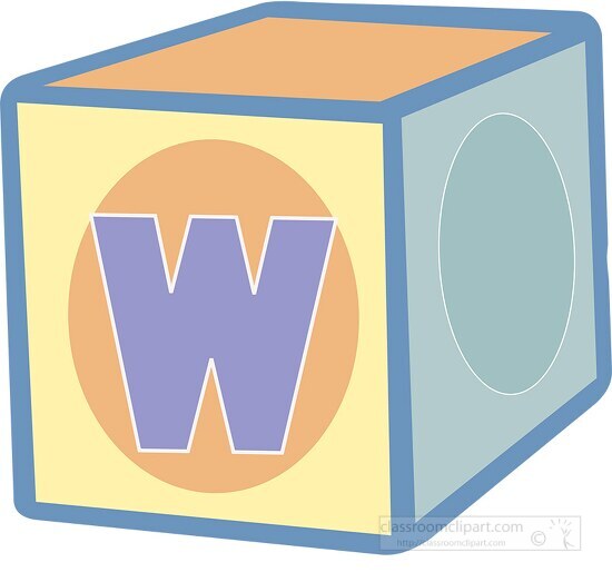 Alphabet Blocks - F alphabet block clipart