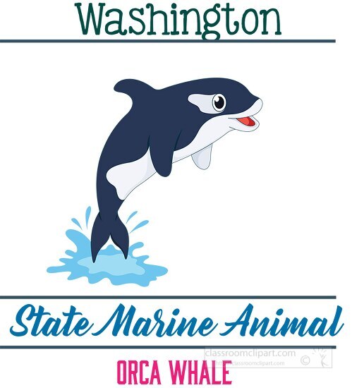 washington state marine mammal clipart image - Classroom Clip Art
