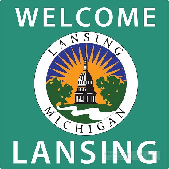 welcome signboard lansing michigan clipart - Classroom Clip Art