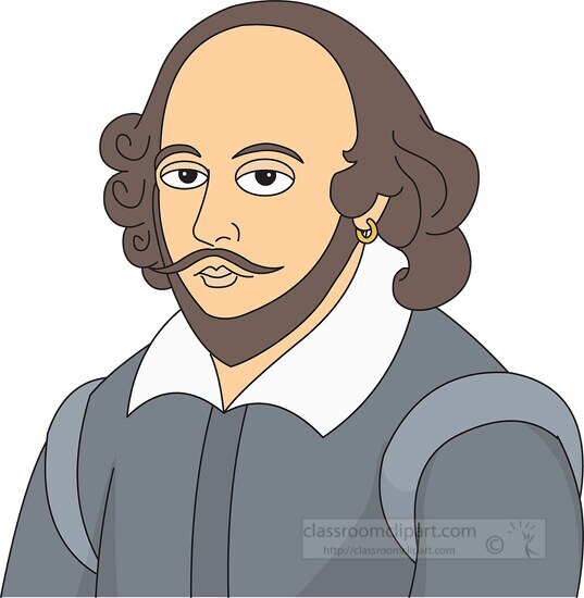 william shakespeare portrait clipart - Classroom Clip Art