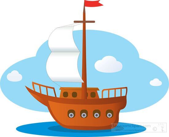 wood sail boat clipart - Classroom Clip Art