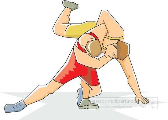 Wrestling Move Takedown clipart - Classroom Clip Art
