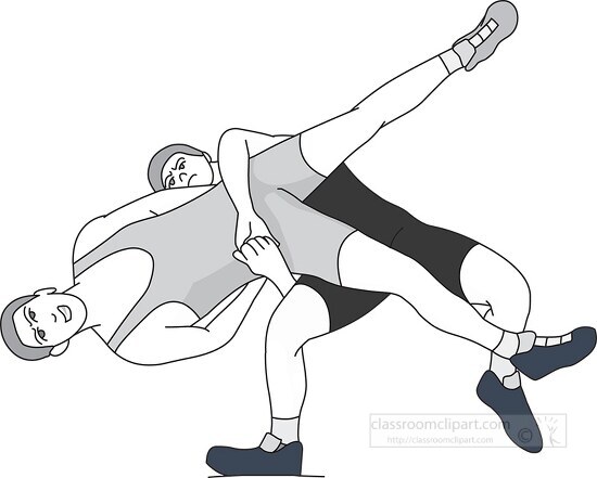 wrestling pin 01 - Classroom Clip Art