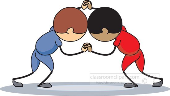 wrestling two players competing clipart - Classroom Clip Art