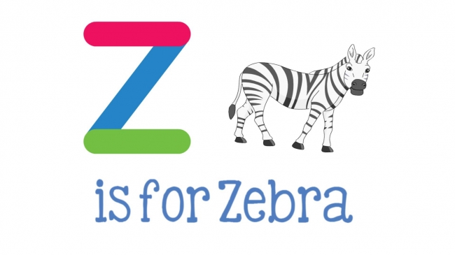 z zebra animated alphabet - Classroom Clipart