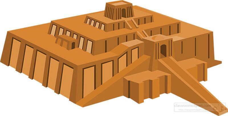 ziggurats giant pyramid temples ancient mesopotamia clipart - Classroom ...