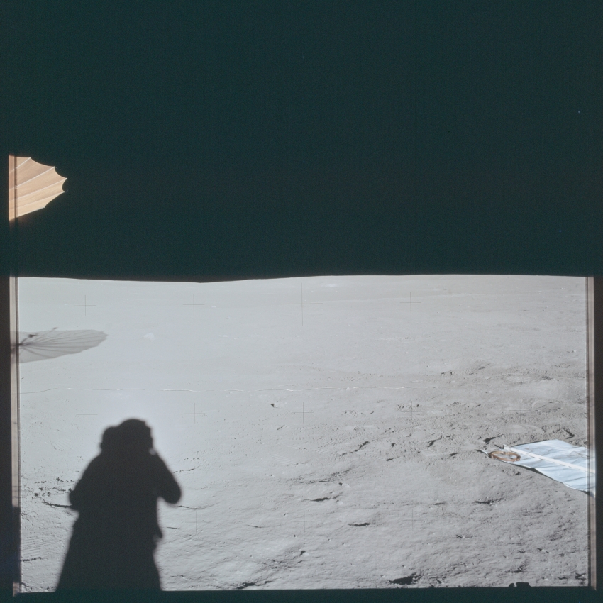 Apollo 14 Space Mission-apollo 14-showing the northeast of the lunar module