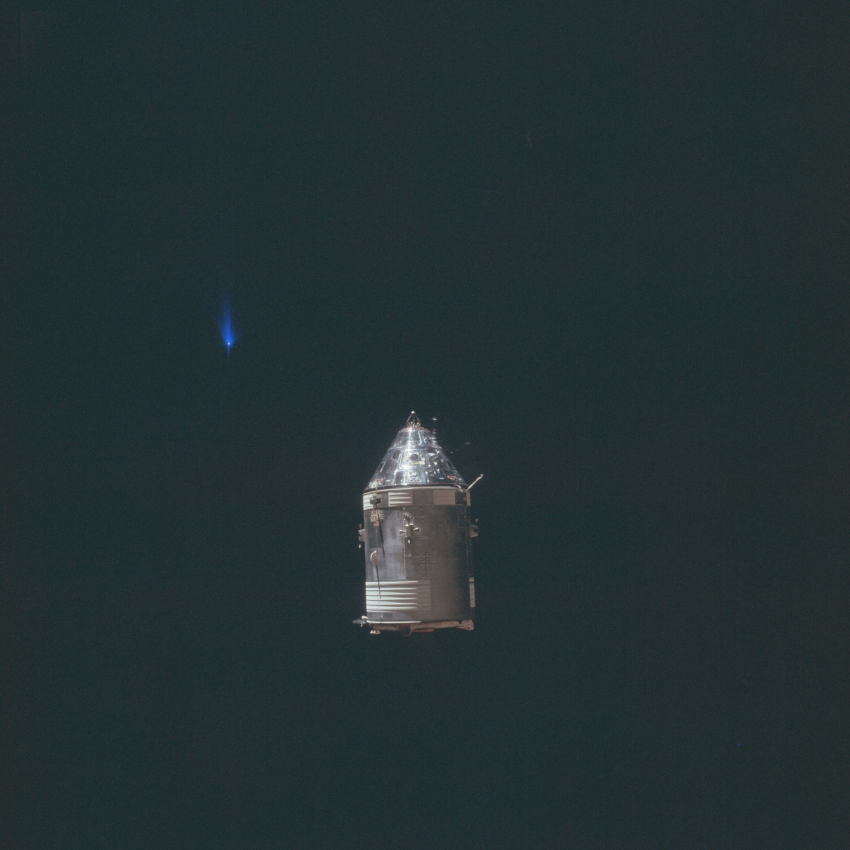 Apollo 14 Space Mission-apollo 14-showing the northeast of the lunar module