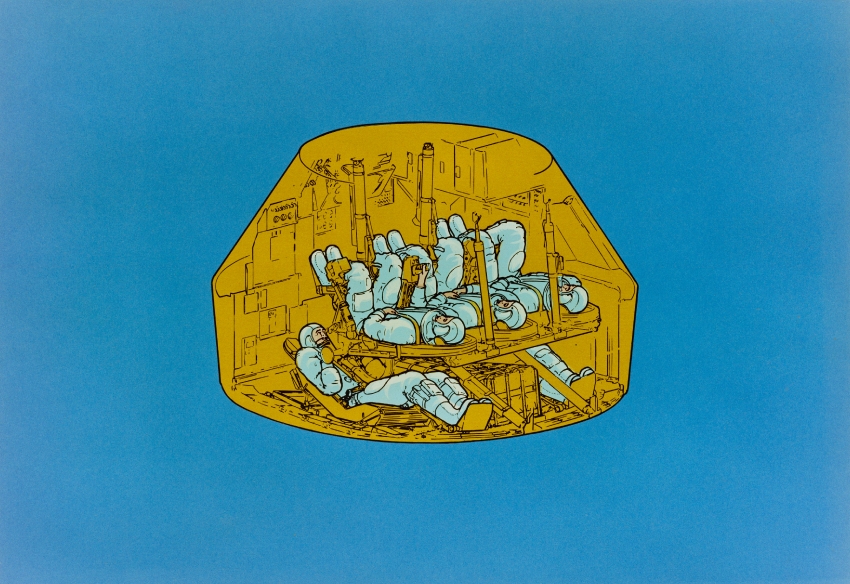 artists concept of the skylab rescue command module - Classroom Clip Art