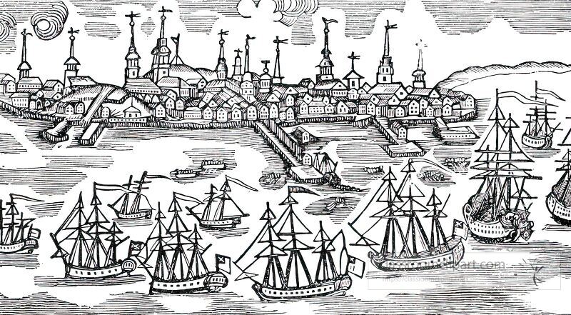 boston 1768 american revolution - Classroom Clip Art