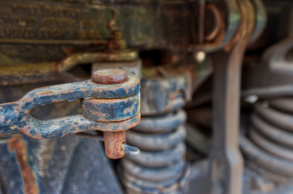 Colorado Photos-Closeup of train bolt photo