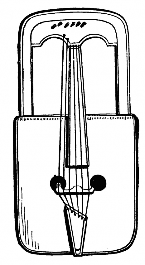 Crwth Musical Instrument Illustration - Classroom Clip Art