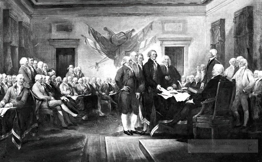 declaration independence american revolution - Classroom Clip Art