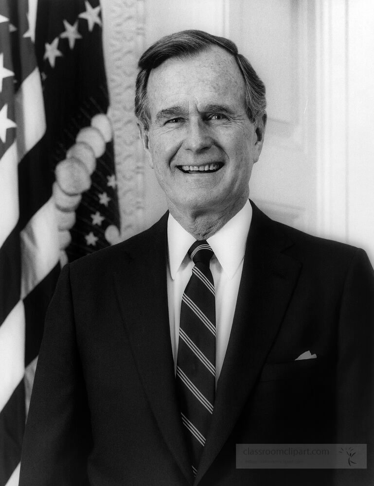 George Herbert Bush Portrait - Classroom Clip Art