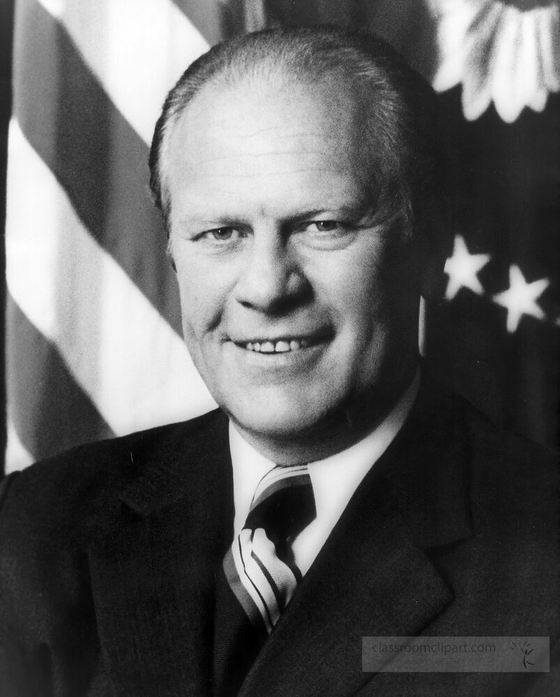 Gerald Ford Portrait - Classroom Clip Art