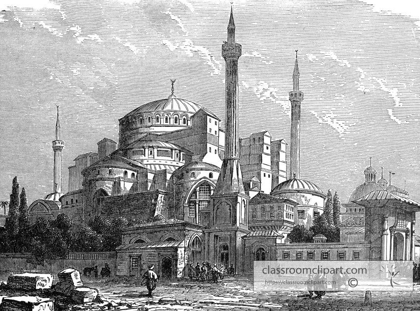 hagia sofia Church Constantinople - Classroom Clip Art