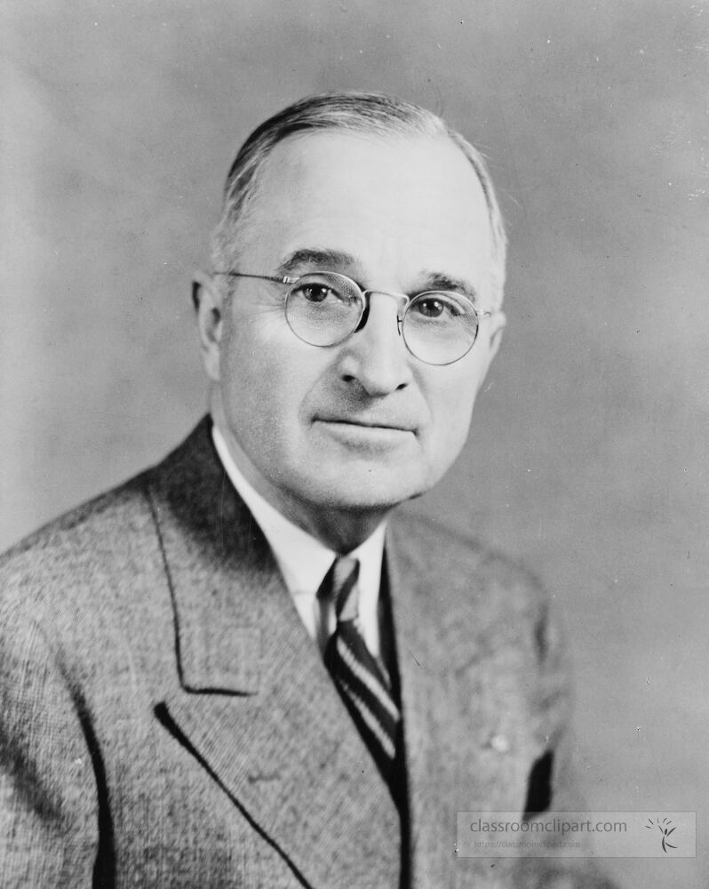 Harry S Truman Portrait - Classroom Clip Art