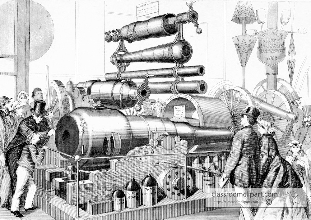 Industrial Armstrong Gun Trophy - Classroom Clip Art