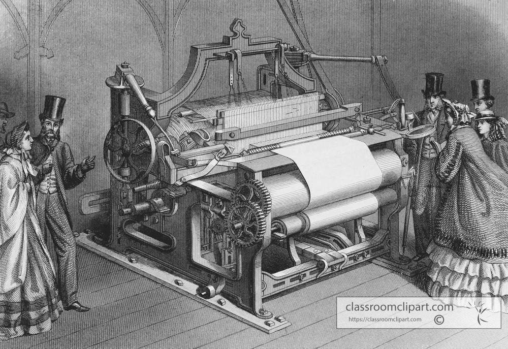 Industrial Machine Smith Brothers Jacquard Loom - Classroom Clip Art