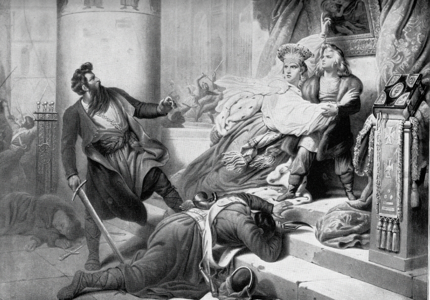 Life of Peter the Great saved at the foot of the altar - Classroom Clip Art